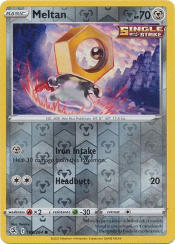 Pokemon Card - S&S: Fusion Strike 188/264 - MELTAN (reverse holo ...