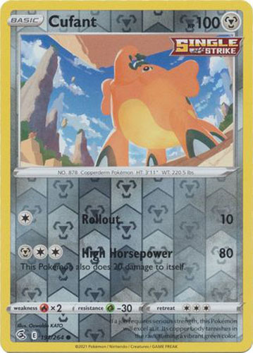 Pokemon Card - S&S: Fusion Strike 191/264 - CUFANT (reverse holo ...