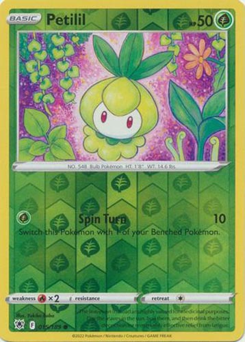 Pokemon Card - S&S: Astral Radiance 015/189 - PETILIL (reverse holo ...