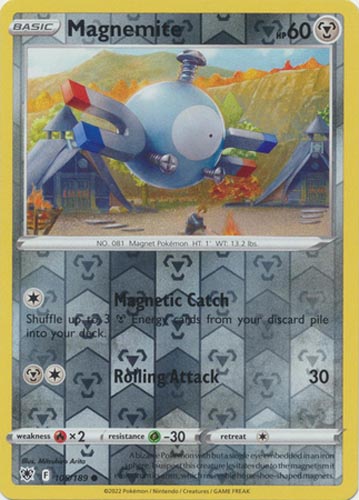 Pokemon Card - S&S: Astral Radiance 105/189 - MAGNEMITE (reverse holo): BBToyStore.com - Toys ...