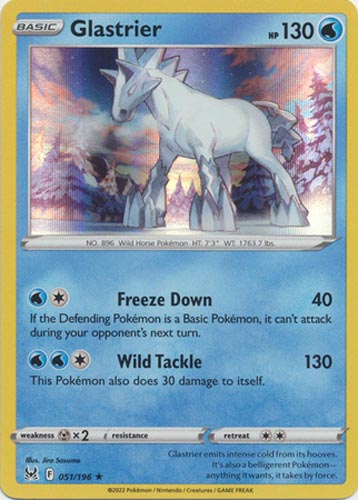 Pokemon Card - Sword & Shield Lost Origin 051/196 - GLASTRIER (holo ...