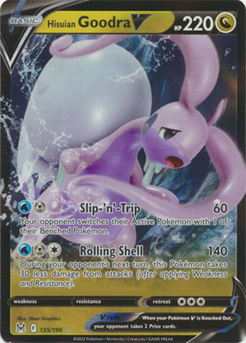 Pokemon Card - Sword & Shield Lost Origin 135/196 - HISUIAN GOODRA V ...