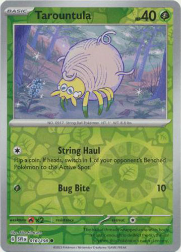 Pokemon Card - Scarlet & Violet 016/198 - TAROUNTULA (reverse holo ...