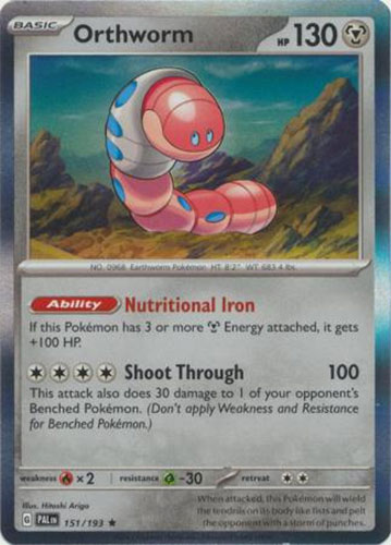 Pokemon Card - S&V: Paldea Evolved 151/193 - ORTHWORM (holo-foil ...