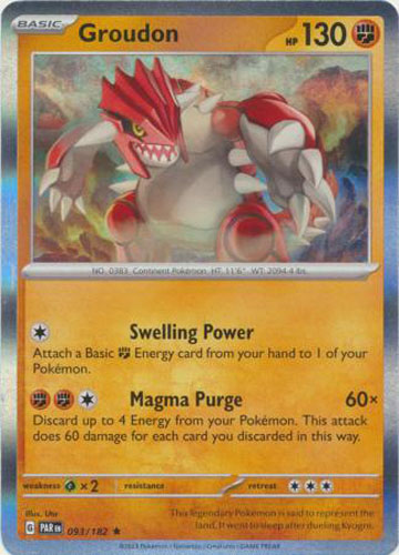 Pokemon Card - S&V: Paradox Rift 093/182 - GROUDON (holo-foil ...