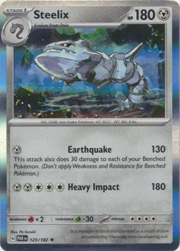 Pokemon Card - S&V: Paradox Rift 125/182 - STEELIX (holo-foil ...