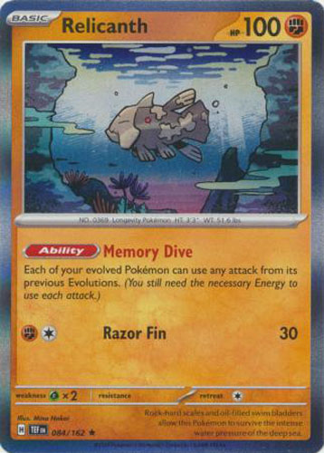 Pokemon Card - S&V: Temporal Forces 084/162 - RELICANTH (holo-foil ...