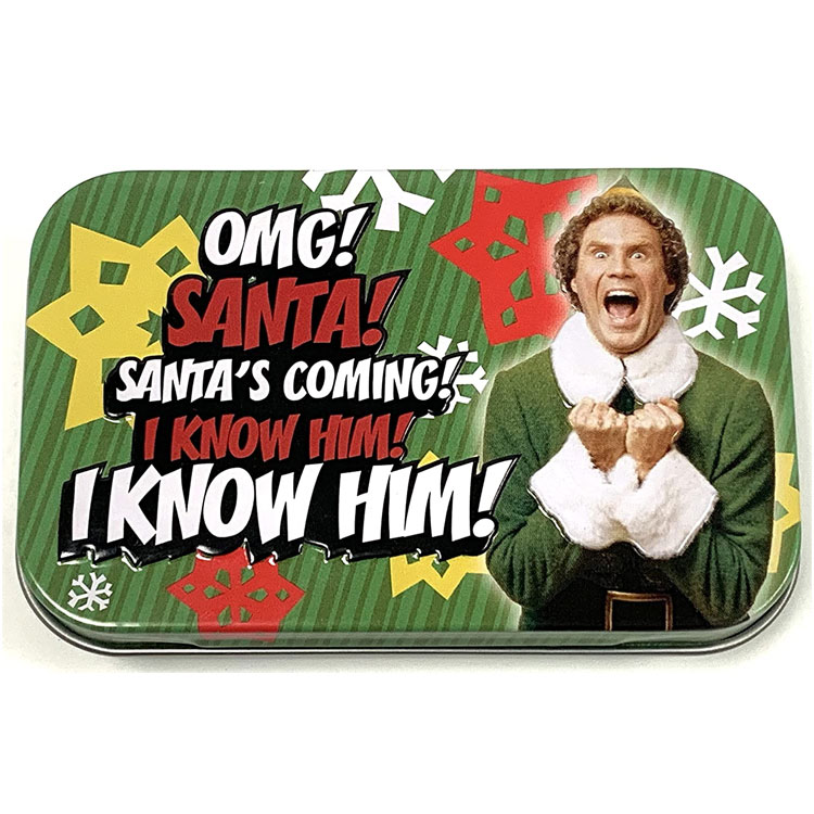 Boston America - Buddy the Elf Candy Tin - OMG! SANTA! I KNOW HIM ...