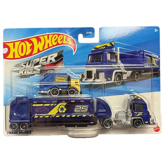 Mattel - Hot Wheels Super Rigs Die-Cast Vehicle - TRASH BASHER [JDJ62 ...