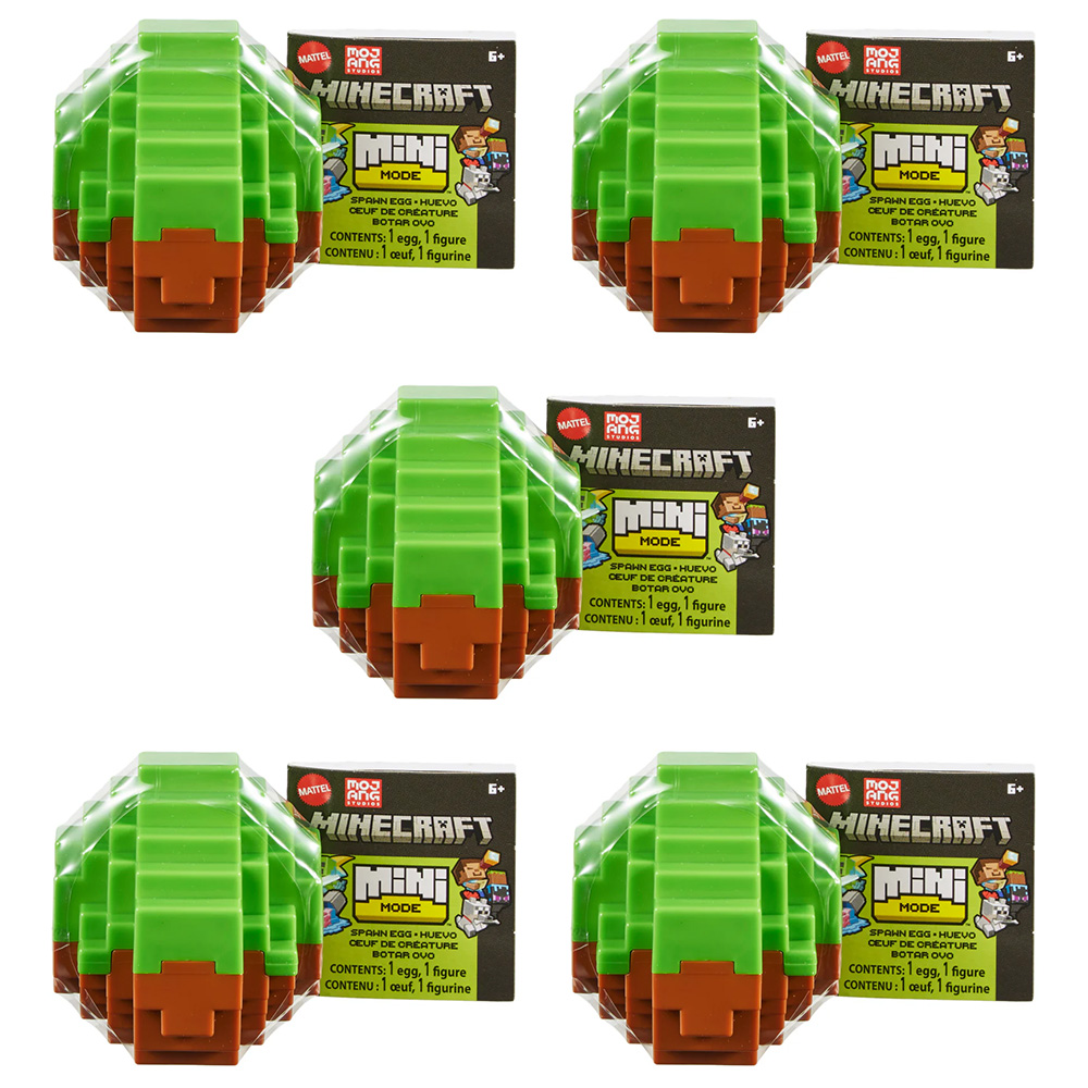 Mattel - Minecraft Mini Mode - SPAWN EGG [5 Pack Lot](2 inch) HYL88 ...