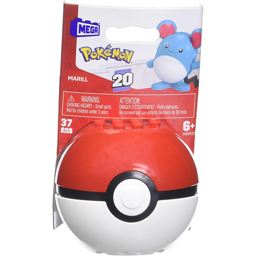 MEGA Pokemon Pokeball Set S20 - MARILL in Poke Ball (37 Pieces) HWR25 ...