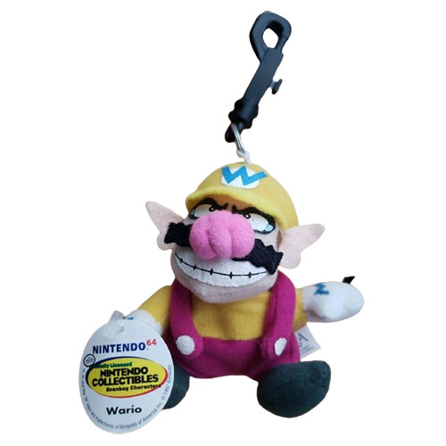 Nintendo 64 Plush Stuffed Beanbag Keychain Clip - WARIO [3.5 inch ...