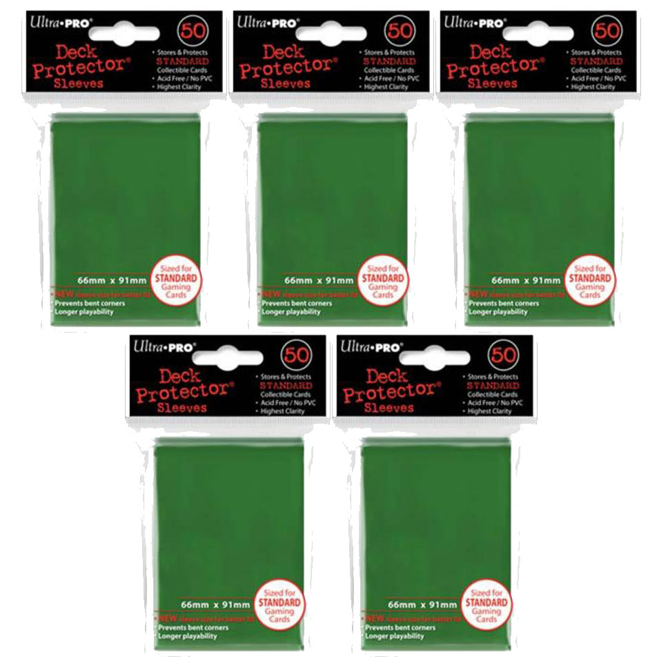 Trading Card Supplies - Ultra Pro DECK PROTECTORS - GREEN (Lot of 5 ...