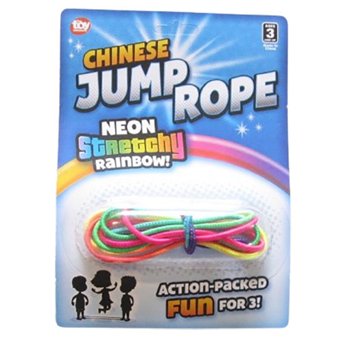 Rhode Island Novelty - CHINESE JUMP ROPE [Neon Stretchy Rainbow](28 ...
