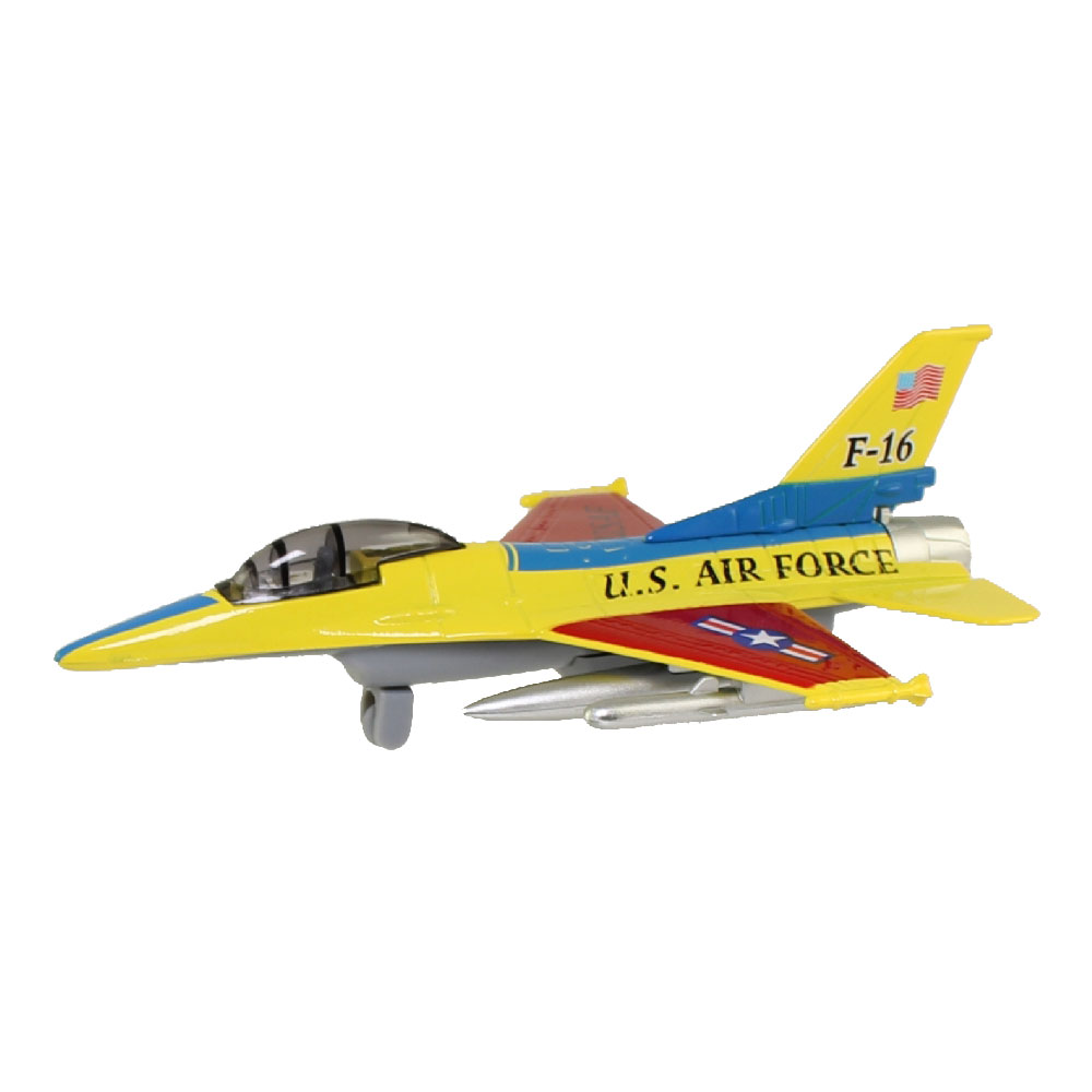 RI Novelty - Pull Back Die-Cast Metal Vehicle - F-16 FIGHTER JET ...