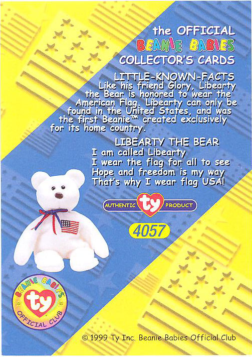 TY Beanie Babies BBOC Card - Series 2 Rare Bear (GREEN) - LIBEARTY ...