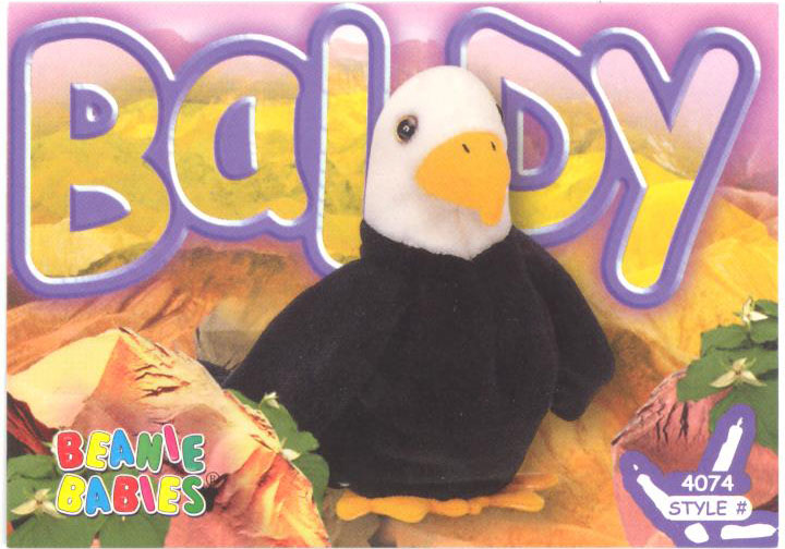 TY Beanie Babies BBOC Card - Series 3 Common - BALDY the Eagle ...