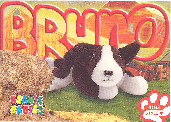 TY Beanie Babies BBOC Card - Series 3 Common - BRUNO the Terrier ...