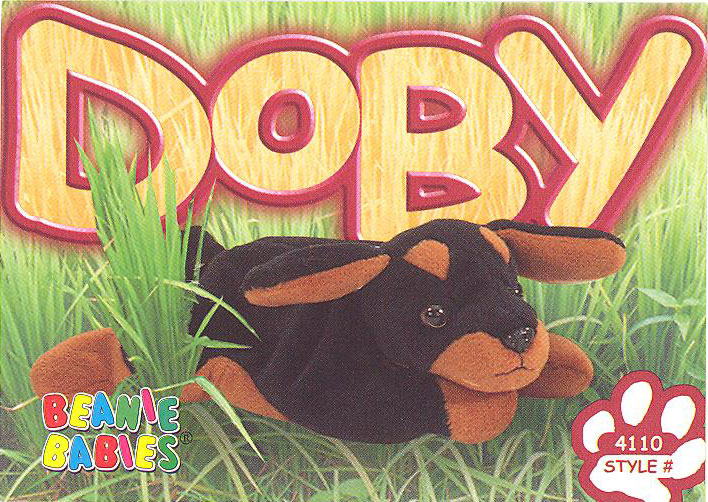 TY Beanie Babies BBOC Card - Series 3 Common - DOBY the Doberman ...