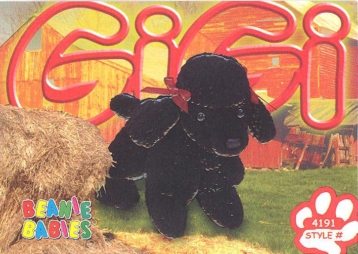 TY Beanie Babies BBOC Card - Series 3 Common - GIGI the Poodle ...