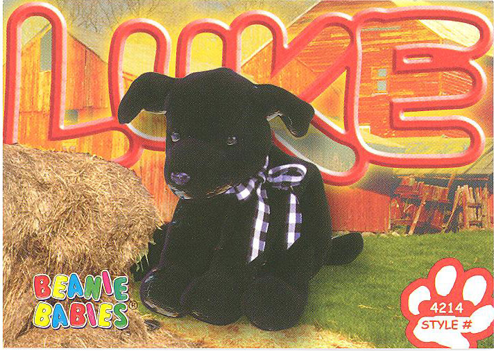 TY Beanie Babies BBOC Card - Series 3 Common - LUKE the Black Lab ...