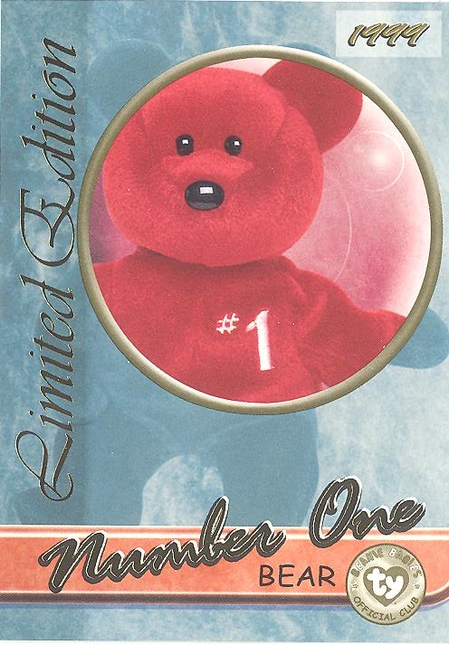 TY Beanie Babies BBOC Card - Series 3 Limited Edition - #1 BEAR ...