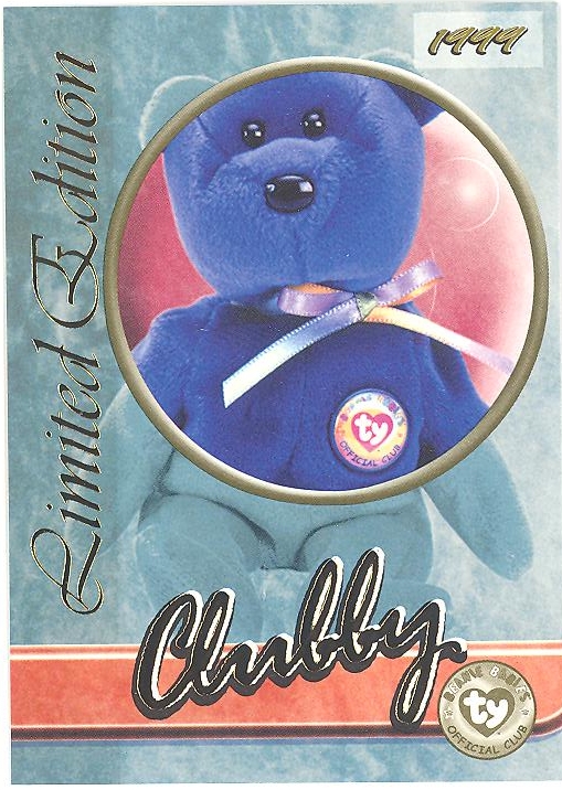 TY Beanie Babies BBOC Card - Series 3 Limited Edition - CLUBBY the Bear ...