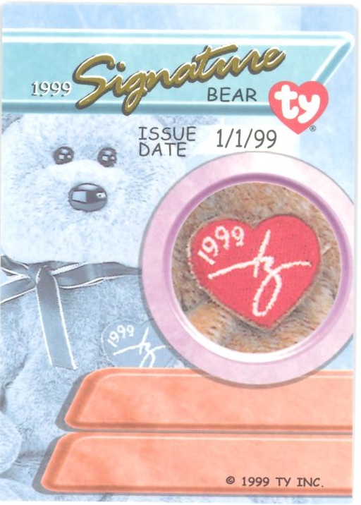 TY Beanie Babies BBOC Card - Series 3 Limited Edition - 1999 SIGNATURE ...