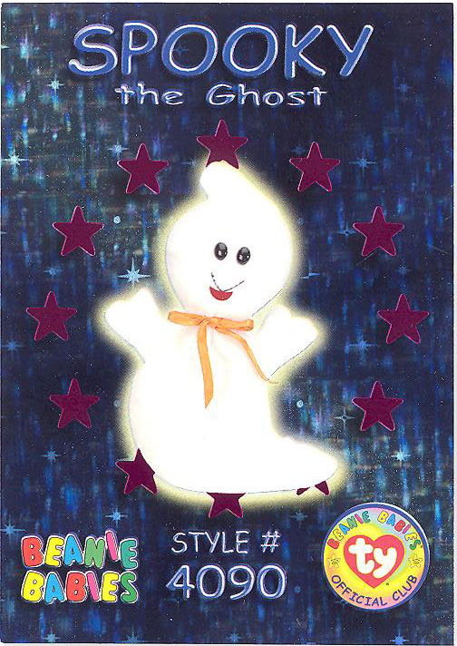 TY Beanie Babies BBOC Card - Series 3 Wild (MAGENTA) - SPOOKY the Ghost ...