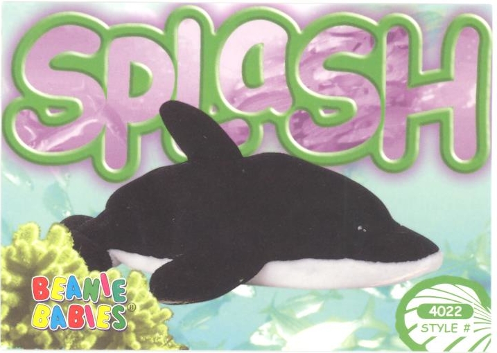 TY Beanie Babies BBOC Card - Series 4 Common - SPLASH the Whale ...