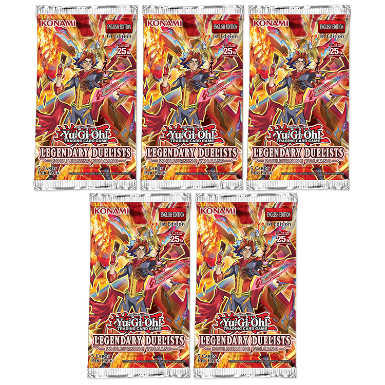 Yu-Gi-Oh Cards - Legendary Duelists: Soulburning Volcano - Booster PACKS (5 Pack Lot ...