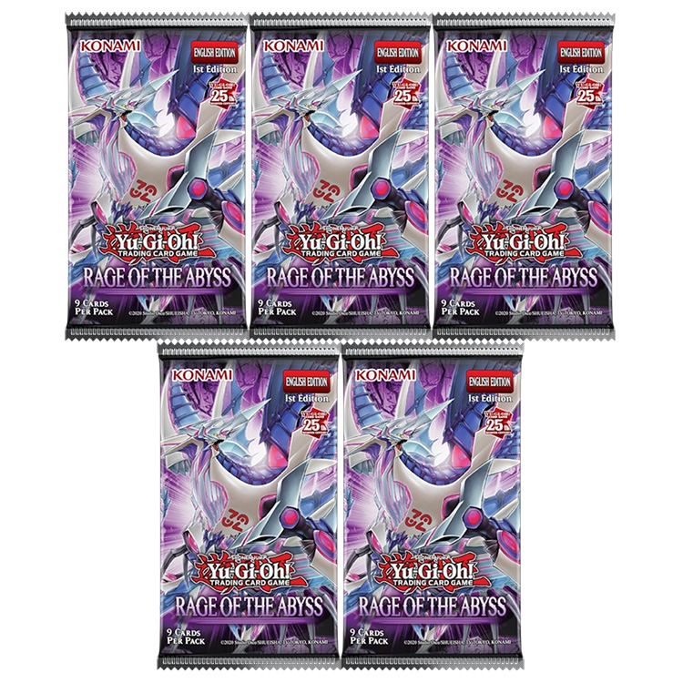 Yu-Gi-Oh Cards - Rage of the Abyss - BOOSTER PACKS [5 Pack Lot]: BBToyStore.com - Toys, Plush ...