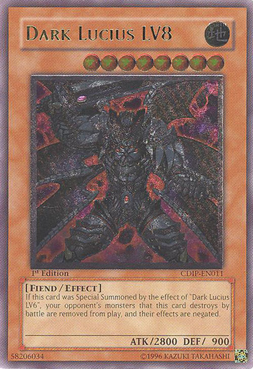 Yu-Gi-Oh Card - CDIP-EN011 - DARK LUCIUS LV8 (ultimate rare holo): BBToyStore.com - Toys, Plush ...