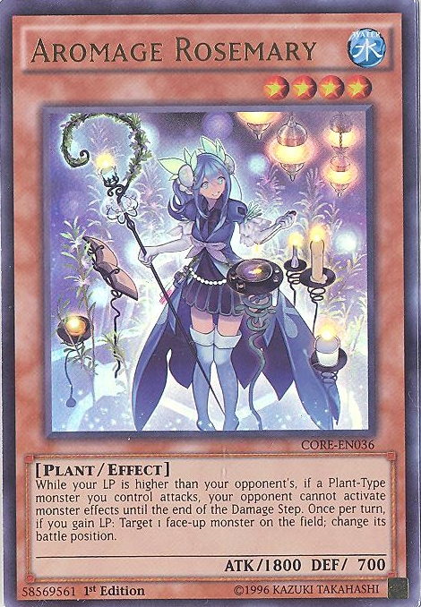 Yu-Gi-Oh Card - CORE-EN036 - AROMAGE ROSEMARY (ultra rare holo ...