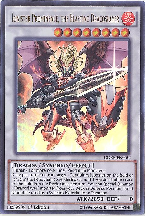 Yu-Gi-Oh Card - CORE-EN050 - IGNISTER PROMINENCE, THE BLASTING ...
