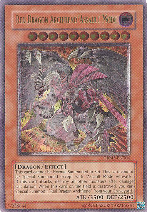 Yu-Gi-Oh Card - CRMS-EN004 - RED DRAGON ARCHFIEND/ASSAULT MODE (ultimate rare holo): BBToyStore ...