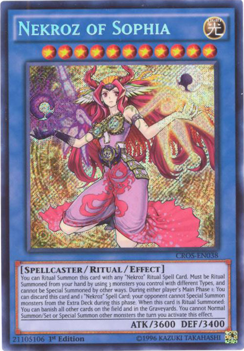 Yu-Gi-Oh Card - CROS-EN038 - NEKROZ OF SOPHIA (secret rare holo): BBToyStore.com - Toys, Plush ...