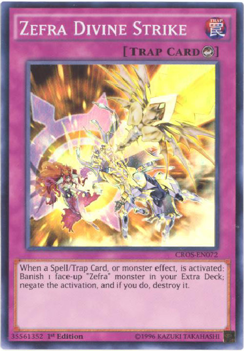 Yu-Gi-Oh Card - CROS-EN072 - ZEFRA DIVINE STRIKE (super rare holo ...