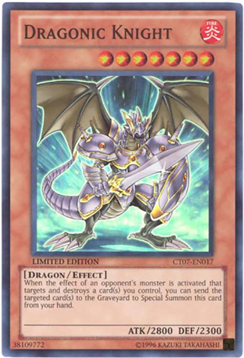 Yu-Gi-Oh Card - CT07-EN017 - DRAGONIC KNIGHT (super rare holo ...