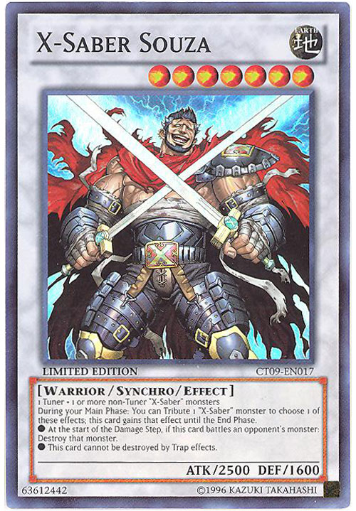 Yu-Gi-Oh Card - CT09-EN017 - X-SABER SOUZA (super rare holo ...