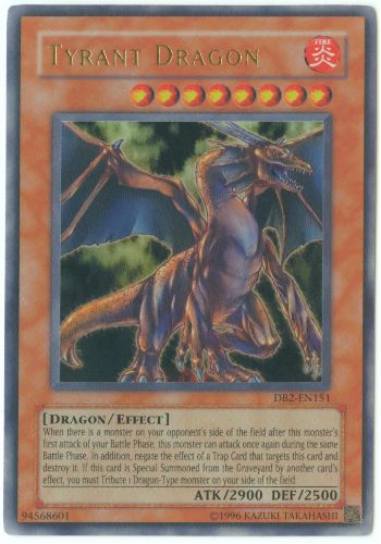 Yu-Gi-Oh Card - DB2-EN151 - TYRANT DRAGON (ultra rare holo): BBToyStore ...