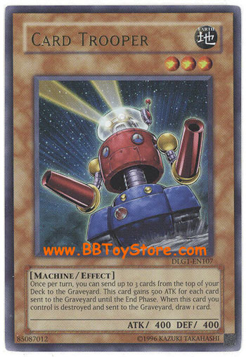 Yu-Gi-Oh Card - DLG1-EN107 - CARD TROOPER (ultra rare holo): BBToyStore ...