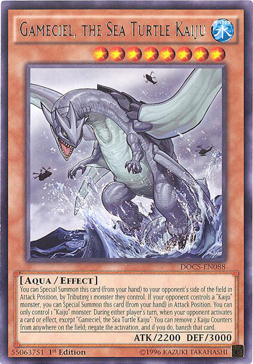 Yu-Gi-Oh Card - DOCS-EN088 - GAMECIEL, THE SEA TURTLE KAIJU (rare ...