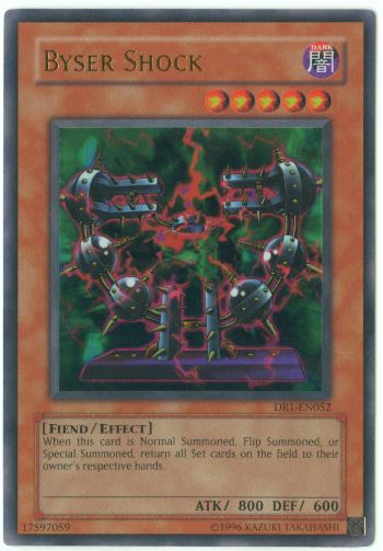 Yu-Gi-Oh Card - DR1-EN052 - BYSER SHOCK (ultra rare holo): BBToyStore ...