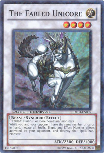 Yu-Gi-Oh Card - DT04-EN039 - THE FABLED UNICORE (duel terminal super parallel rare): BBToyStore ...