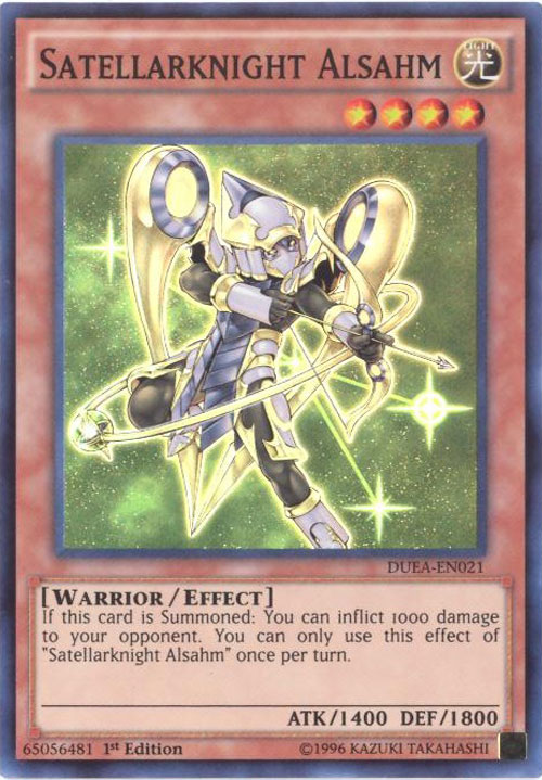 Yu-Gi-Oh Card - DUEA-EN021 - SATELLARKNIGHT ALSAHM (super rare holo): BBToyStore.com - Toys ...