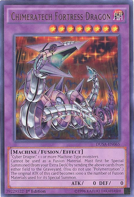 Yu-Gi-Oh Card - DUSA-EN065 - CHIMERATECH FORTRESS DRAGON (ultra rare holo): BBToyStore.com ...