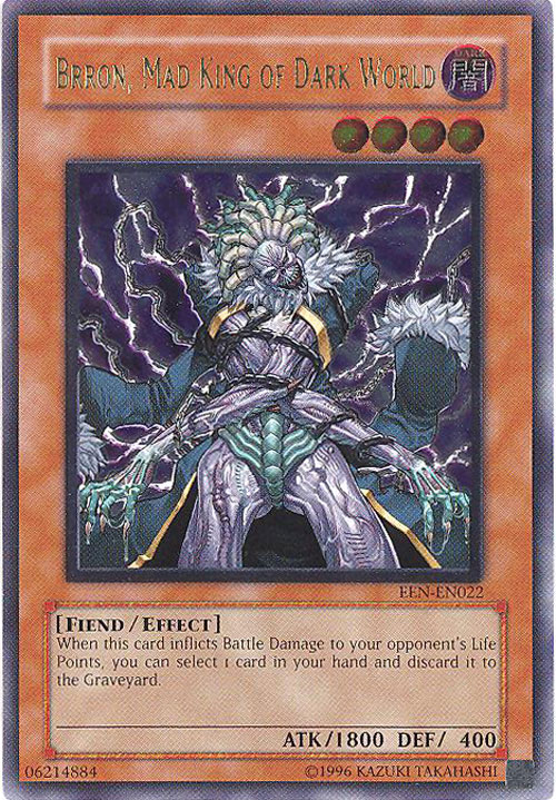Yu-Gi-Oh Card - EEN-EN022 - BRRON, MAD KING OF DARK WORLD (ultimate rare holo): BBToyStore.com ...