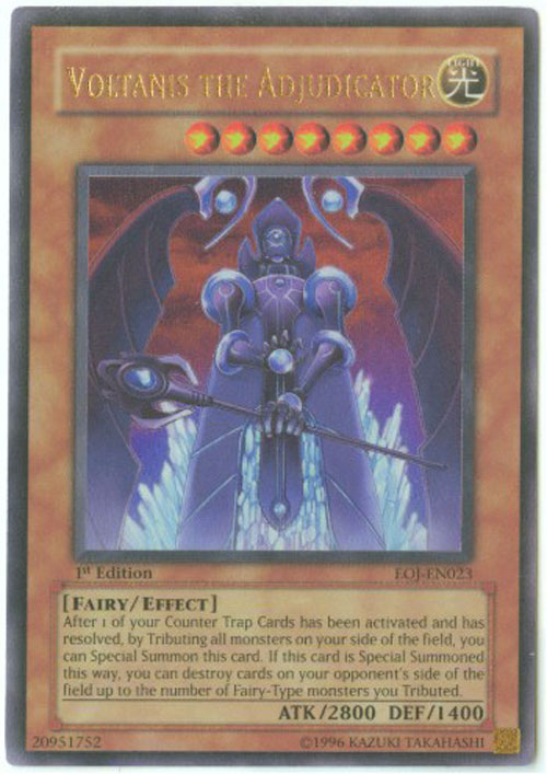 Yu-Gi-Oh Card - EOJ-EN023 - VOLTANIS THE ADJUDICATOR (ultra rare holo): BBToyStore.com - Toys ...