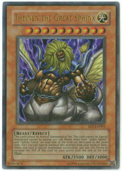 Yu-Gi-Oh Card - EP1-EN001 - THEINEN THE GREAT SPHINX (ultra rare holo ...